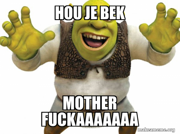 hou je bek mother fuckaaaaaaa - Shrek Meme Generator