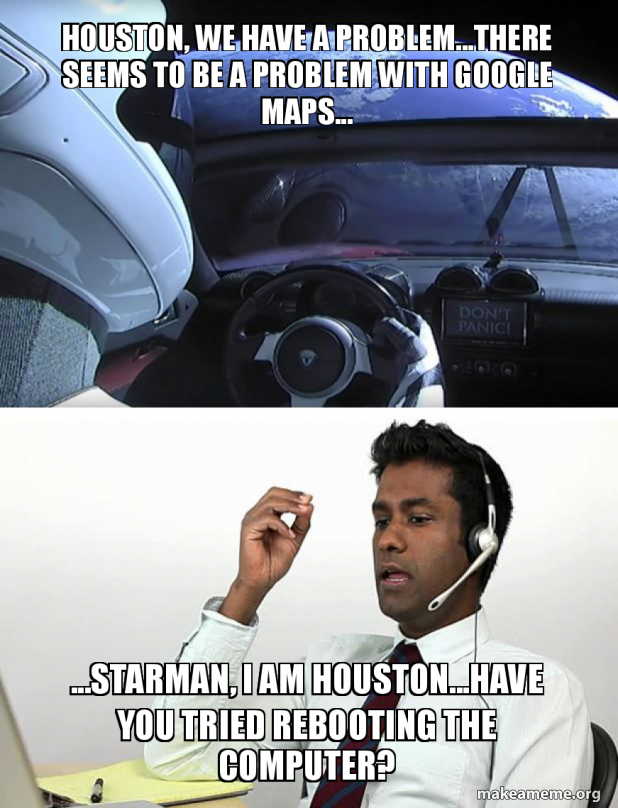 houston, we have a problem...there seems to be a problem with google ...