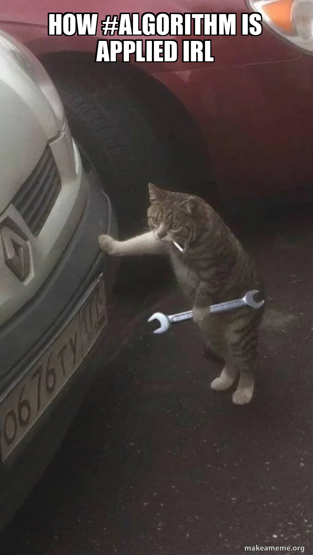 How #algorithm is applied IRL - Mechanic Cat Meme Generator