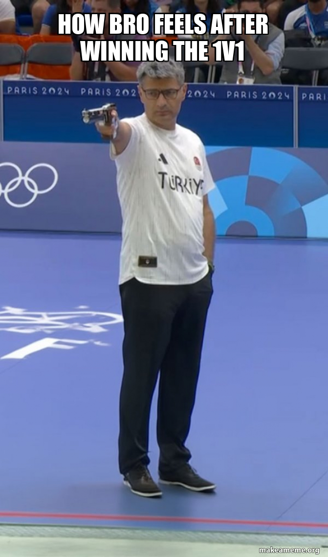 How bro feels after winning the 1v1 - Yusuf Dikec Meme Generator
