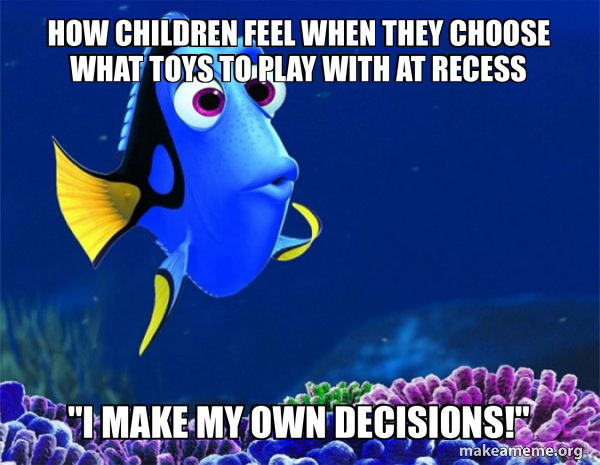 How children feel when they choose what toys to play with at recess "I ...