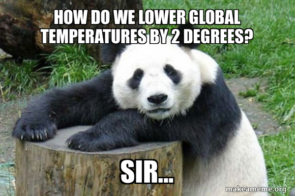 How do we lower global temperatures by 2 degrees? sir... - Confession ...