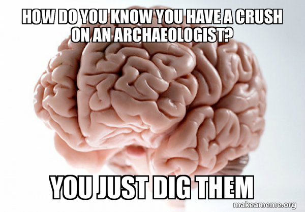 How Do You Know You Have A Crush On An Archaeologist You Just Dig Them Scumbag Brain Meme