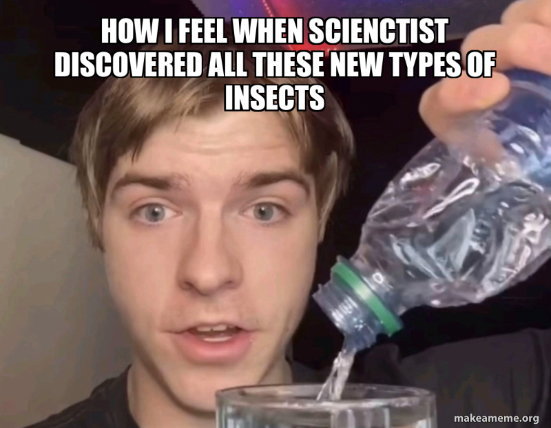 HOW I FEEL WHEN SCIENCTIST DISCOVERED ALL THESE NEW TYPES OF INSECTS ...