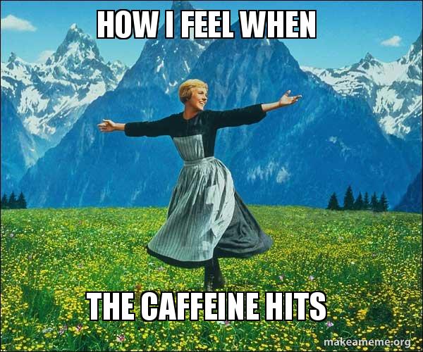 How I feel when the caffeine hits - Sound of Music Meme Generator