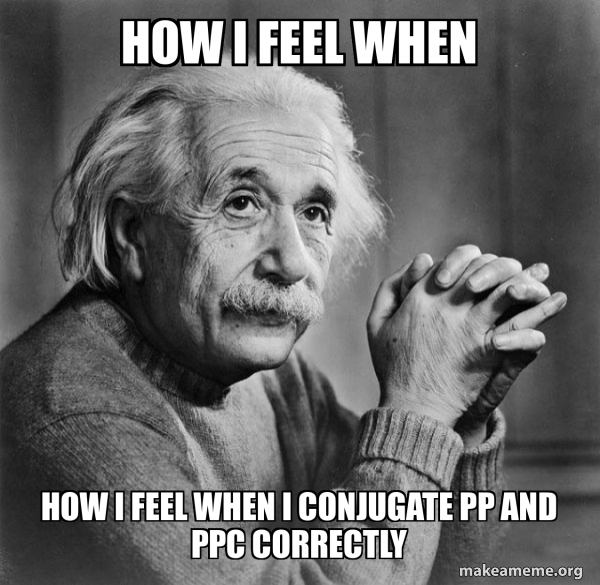 how i feel when how i feel when i conjugate pp and ppc correctly ...