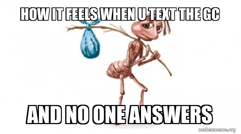 how it feels when u text the gc and no one answers Meme Generator