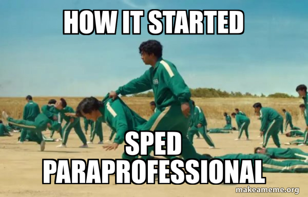 How it started SPED Paraprofessional - Squid Game Ali Holding Seong ...