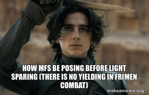 How mfs be posing before light sparing (there is no yielding in frimen ...