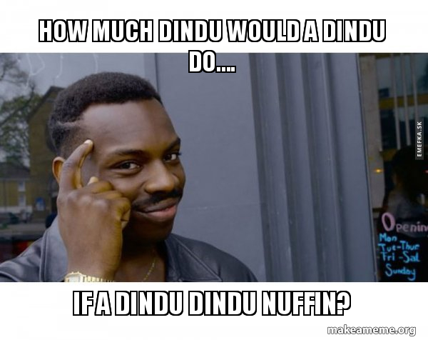 How much dindu would a dindu do.... If a dindu dindu nuffin? - Roll ...