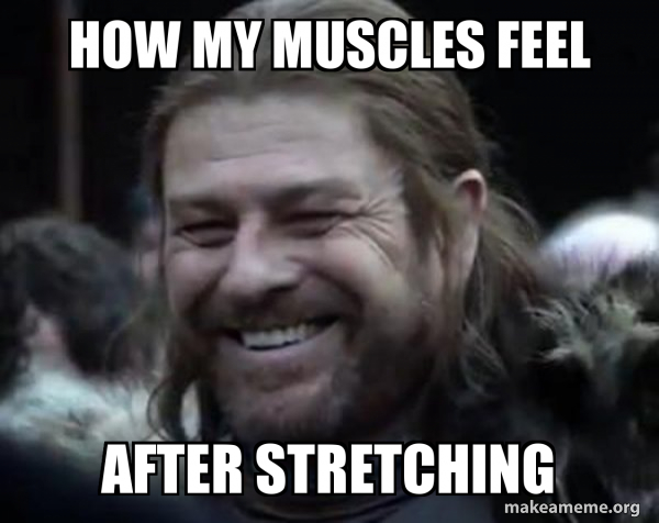 How my muscles feel After stretching - Happy Ned Stark Meme Meme Generator