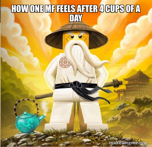 HOW ONE MF FEELS AFTER 4 CUPS OF A DAY Meme Generator
