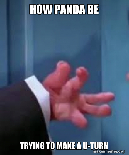 How panda be Trying to make a u-Turn Meme Generator
