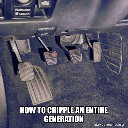 how to cripple an entire generation Meme Generator