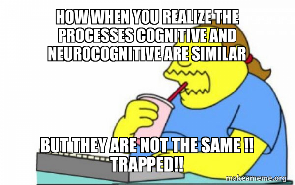 How when you realize the processes cognitive and neurocognitive are ...
