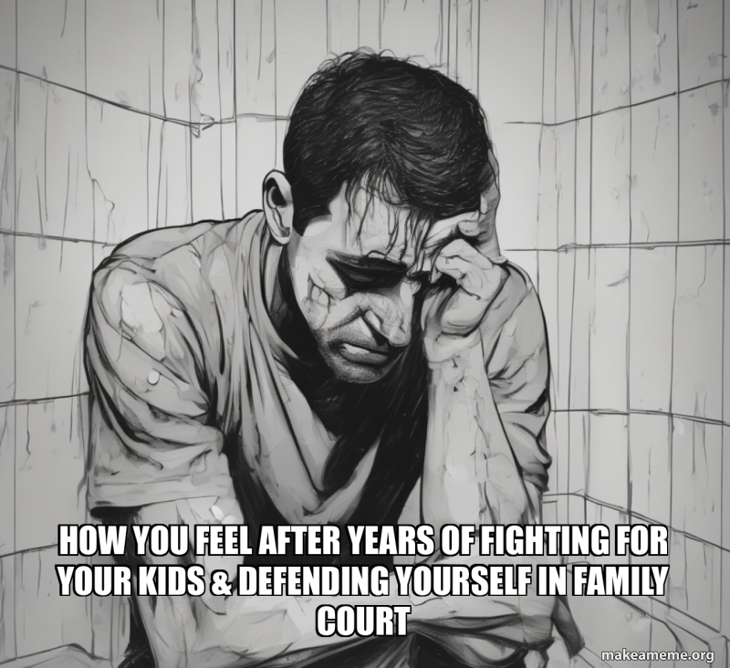 How you feel after years of fighting for your kids & defending yourself ...