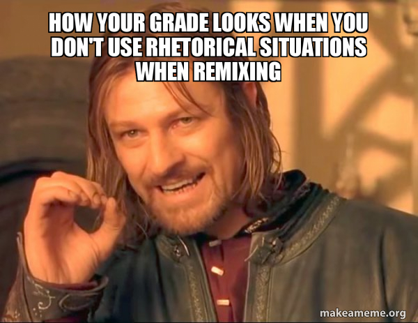 How your grade looks when you don't use rhetorical situations when ...