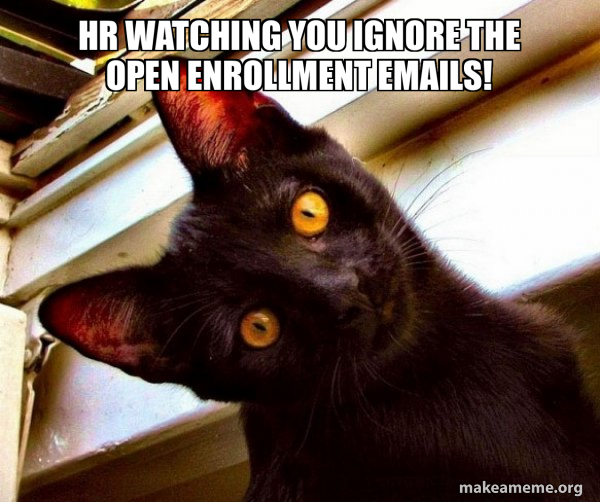 HR watching you ignore the open enrollment emails! - Overly Attached ...