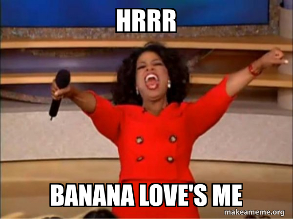 Hrrr Banana Love's me - Oprah Winfrey - You Get a Car Meme Generator