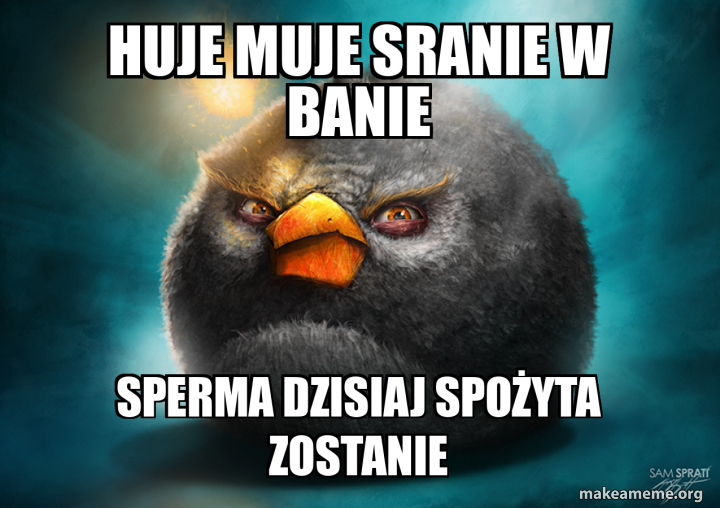 HUJE MUJE SRANIE W BANIE SPERMA DZISIAJ SPOŻYTA ZOSTANIE Meme Generator