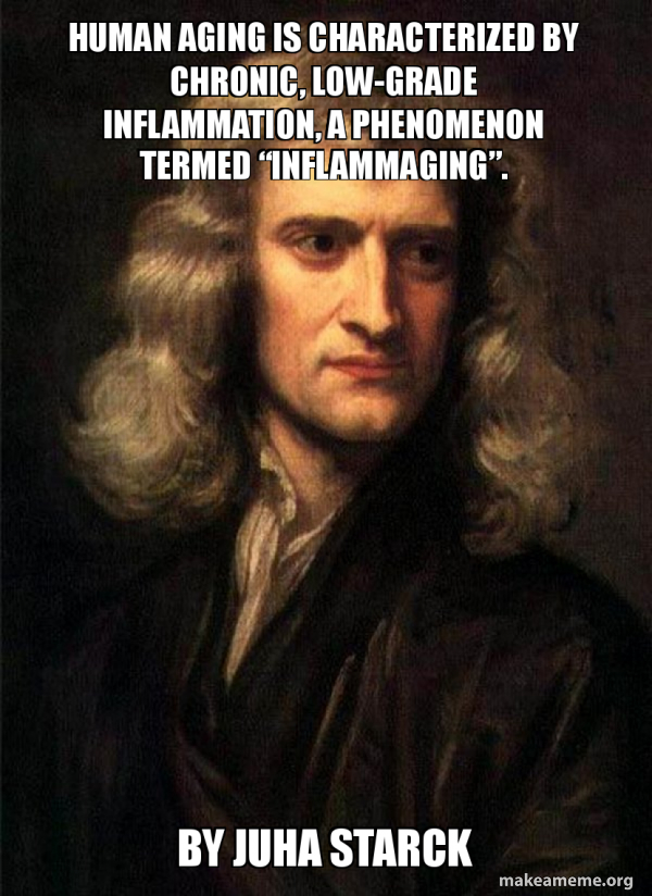 Human aging is characterized by chronic, low-grade inflammation, a ...