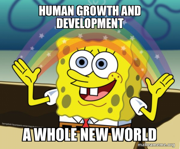 human growth and development a whole new world - Rainbow SpongeBob Meme ...