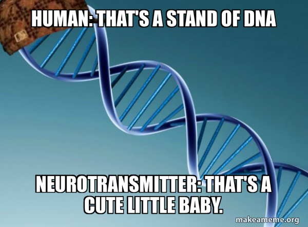 Human: That's a stand of DNA Neurotransmitter: That's a cute little ...