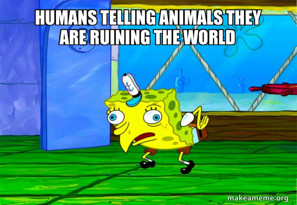 Humans telling animals they are ruining the world - Mocking SpongeBob ...