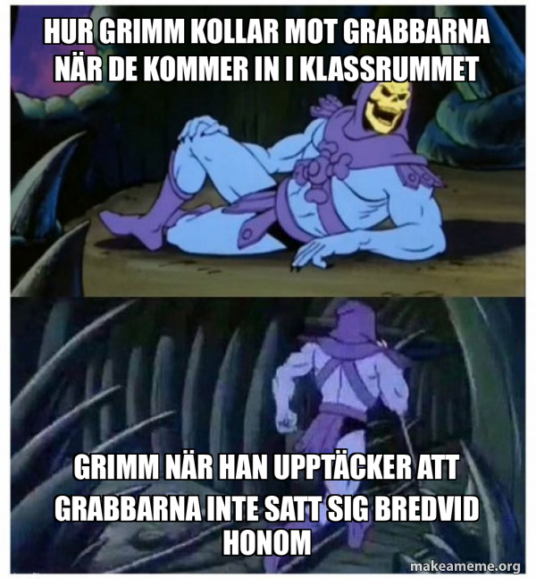 hur grimm kollar mot grabbarna när de kommer in i klassrummet grimm när ...