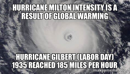 hurricane Milton intensity is a result of Global Warming Hurricane ...
