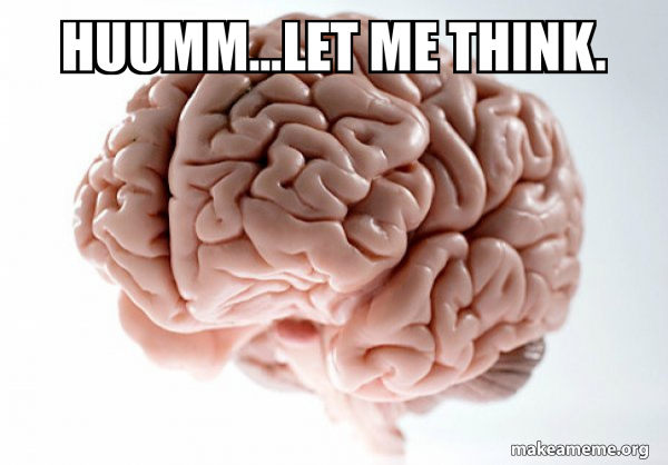 Huumm...Let Me Think. - Scumbag Brain Meme Generator