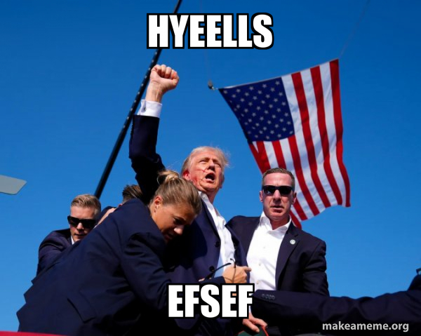 hyeells efsef - Trump Fist Meme Generator