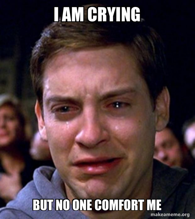 I am crying But no one comfort me Meme Generator
