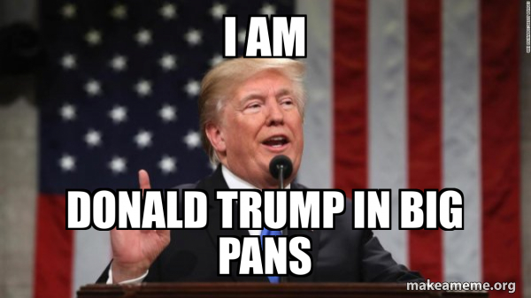 I am Donald Trump in big pans - Donald Trump Meme Generator