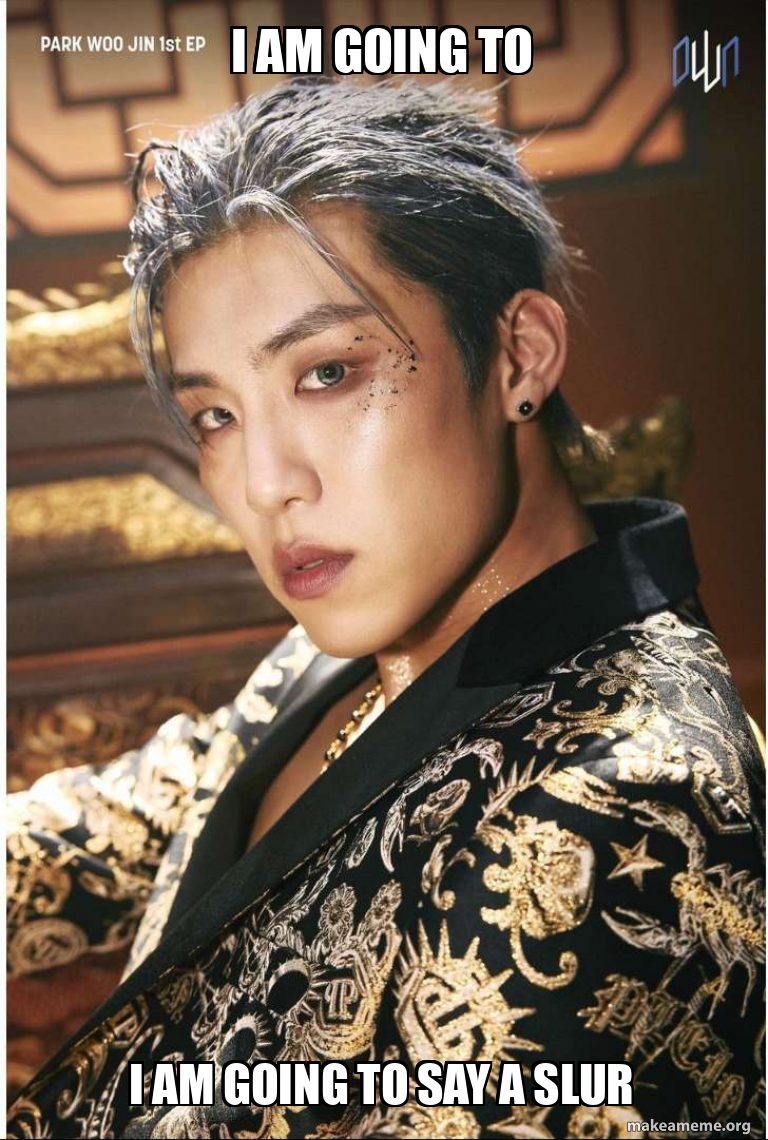 I am going to I am going to say a slur Meme Generator