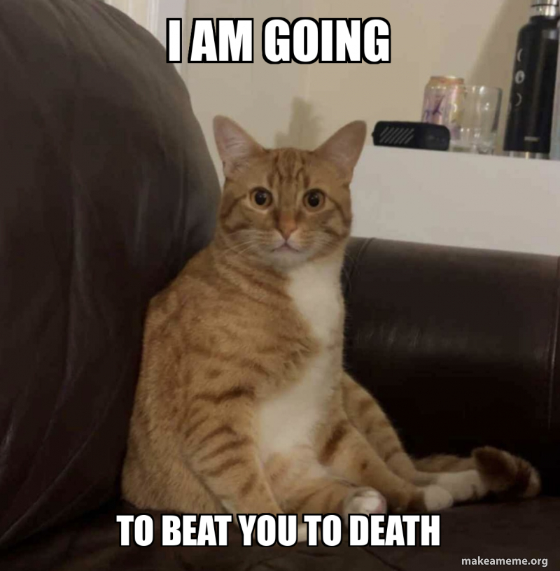 I am going To beat you to death Meme Generator