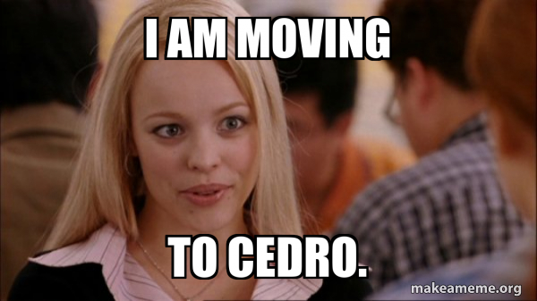 I am moving to CEDRO. - Mean Girls Meme Meme Generator
