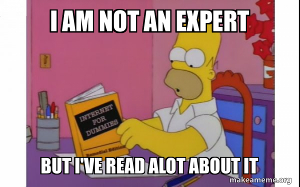 I am not an expert but I've read alot about it - Computer Homer Meme ...