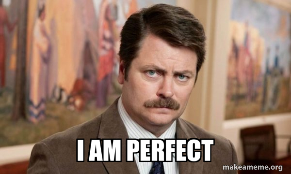 I am perfect - Ron Swanson : I am a Simple Man Meme Generator