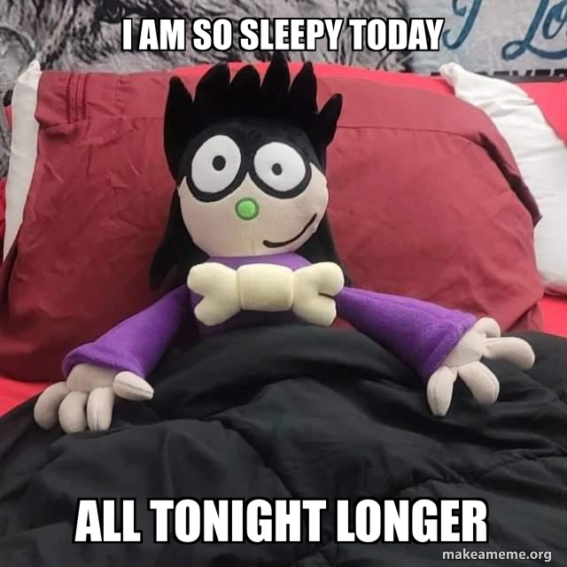 I am so sleepy today All tonight longer - Sleepy jr Meme Generator