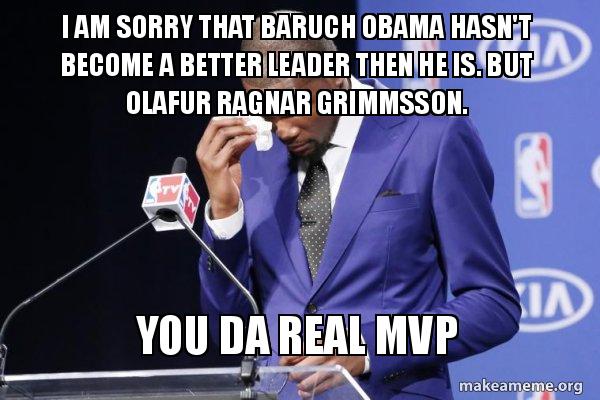 I am sorry that Baruch Obama hasn't become a better leader then he is ...