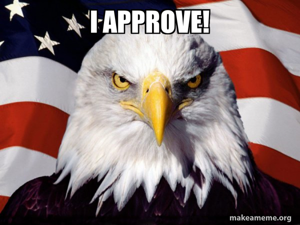 I Approve! - American Pride Eagle Meme Generator