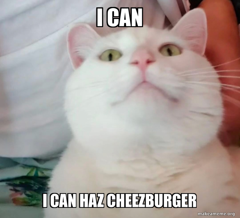 I can i can haz cheezburger Meme Generator