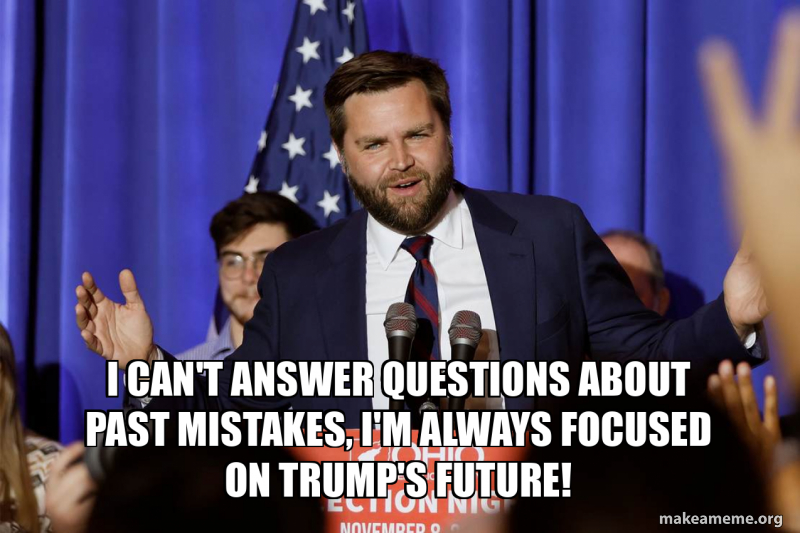 i can't answer questions about past mistakes, i'm always focused on ...