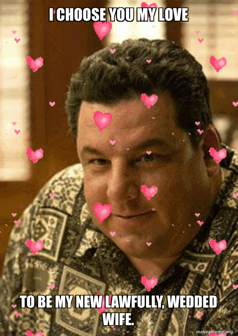 I choose you my love To be my new lawfully, wedded wife. Meme Generator