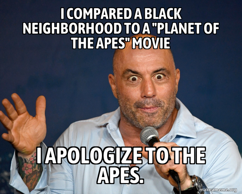 I compared a Black neighborhood to a "Planet of the Apes" movie i ...