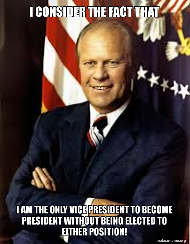 I consider the fact that I am the only vice president to become ...
