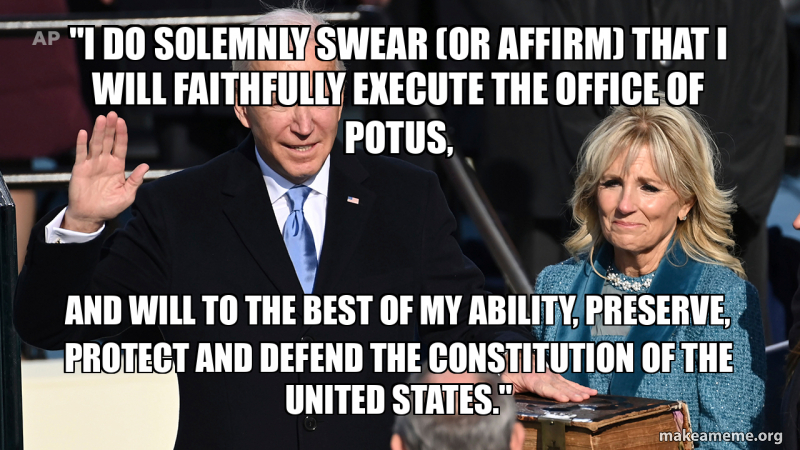 "I DO SOLEMNLY SWEAR (OR AFFIRM) THAT I WILL FAITHFULLY EXECUTE THE ...
