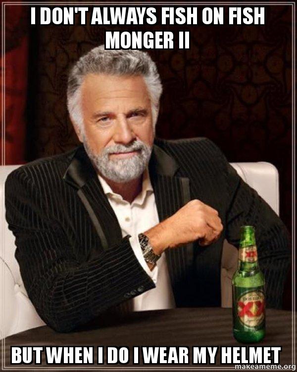 Fishmonger Memes Attractive Unshaven Young Male Fishmonger Holding Two