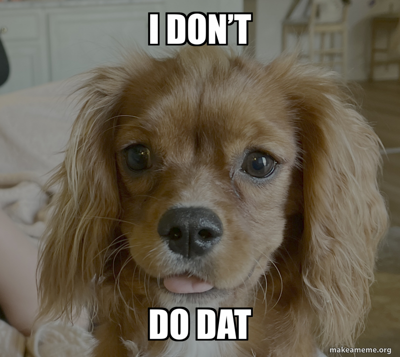 I don’t Do dat Meme Generator